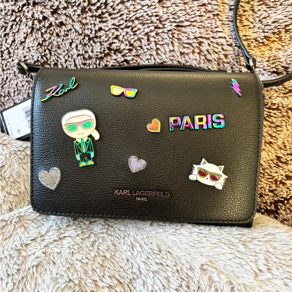 Karl Lagerfeld | Bags | Karl Lagerfeld Black Crossbody Bag With ...